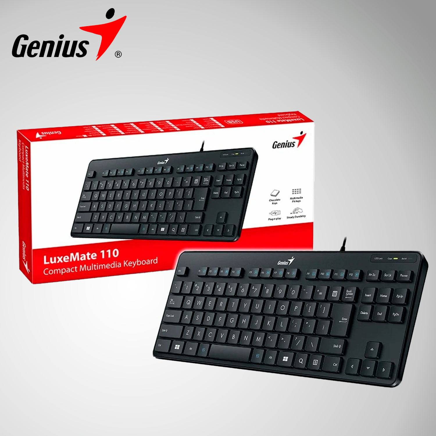 Teclado Genius tkl luxemate 110 usb multimedia español | Achorao