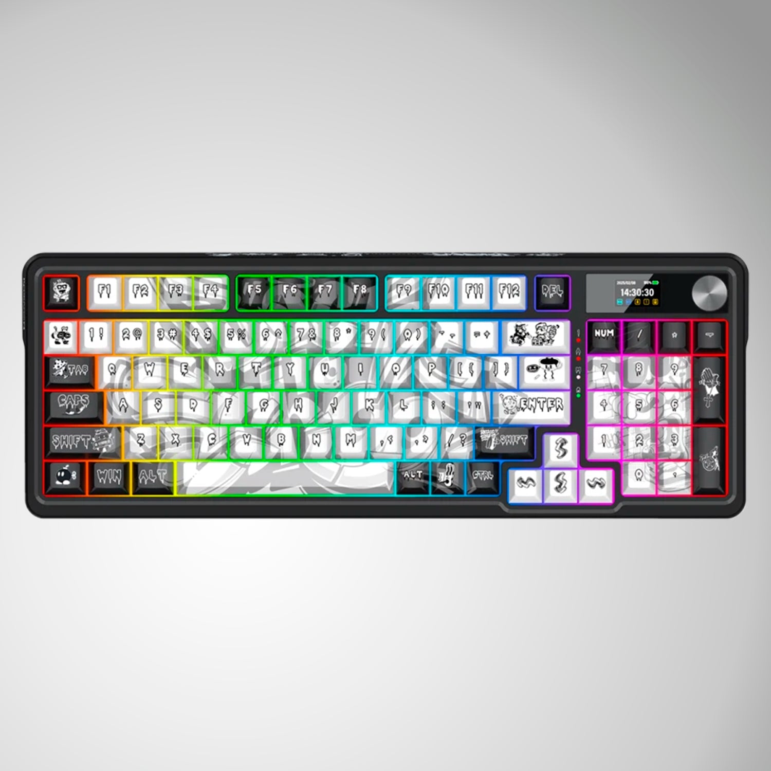 Teclado mecánico gamer Redragon Artemis Pro K719GF, inalámbrico, RGB