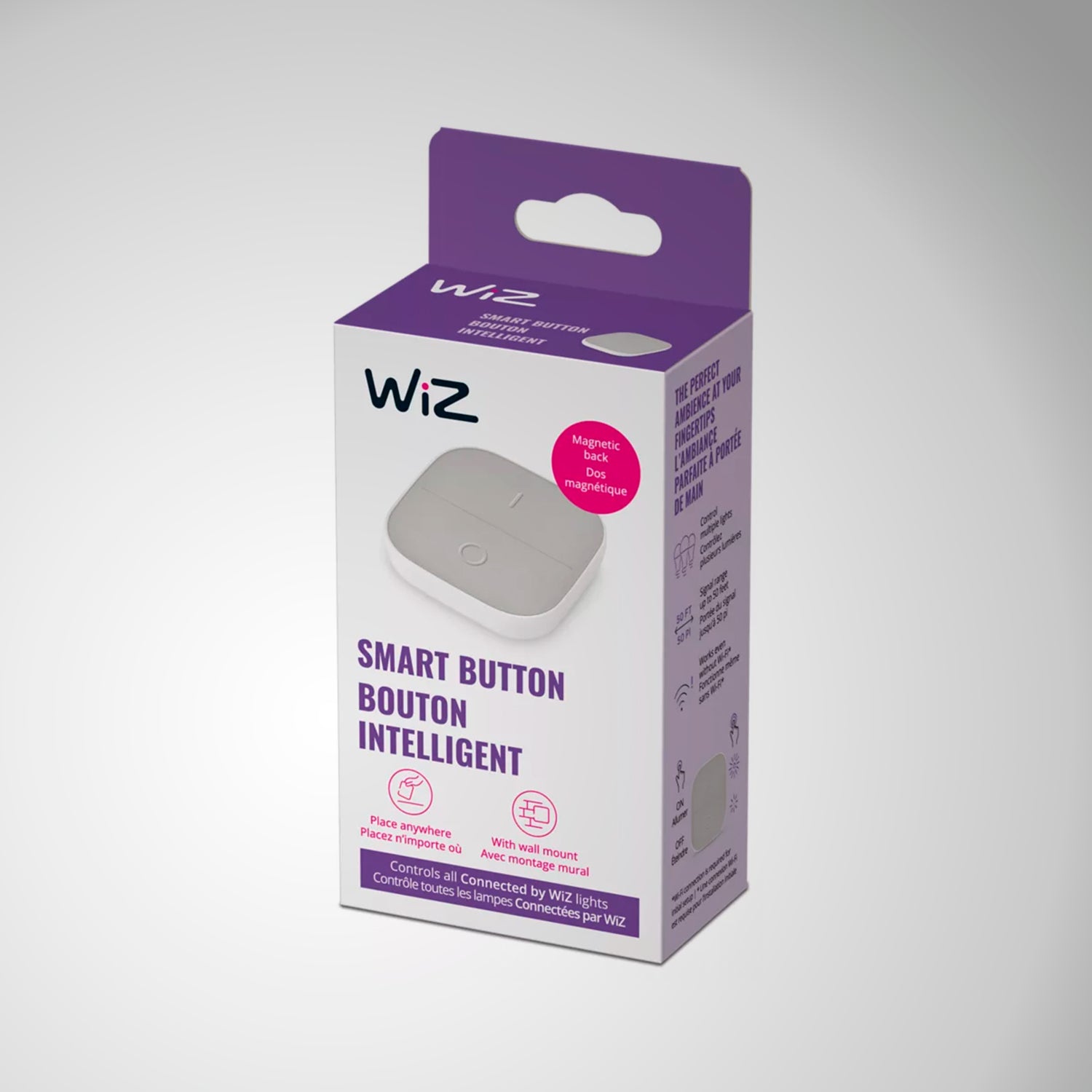 Botón inteligente WiZ Smart Button Wi-Fi, control app y voz, EU (tipo