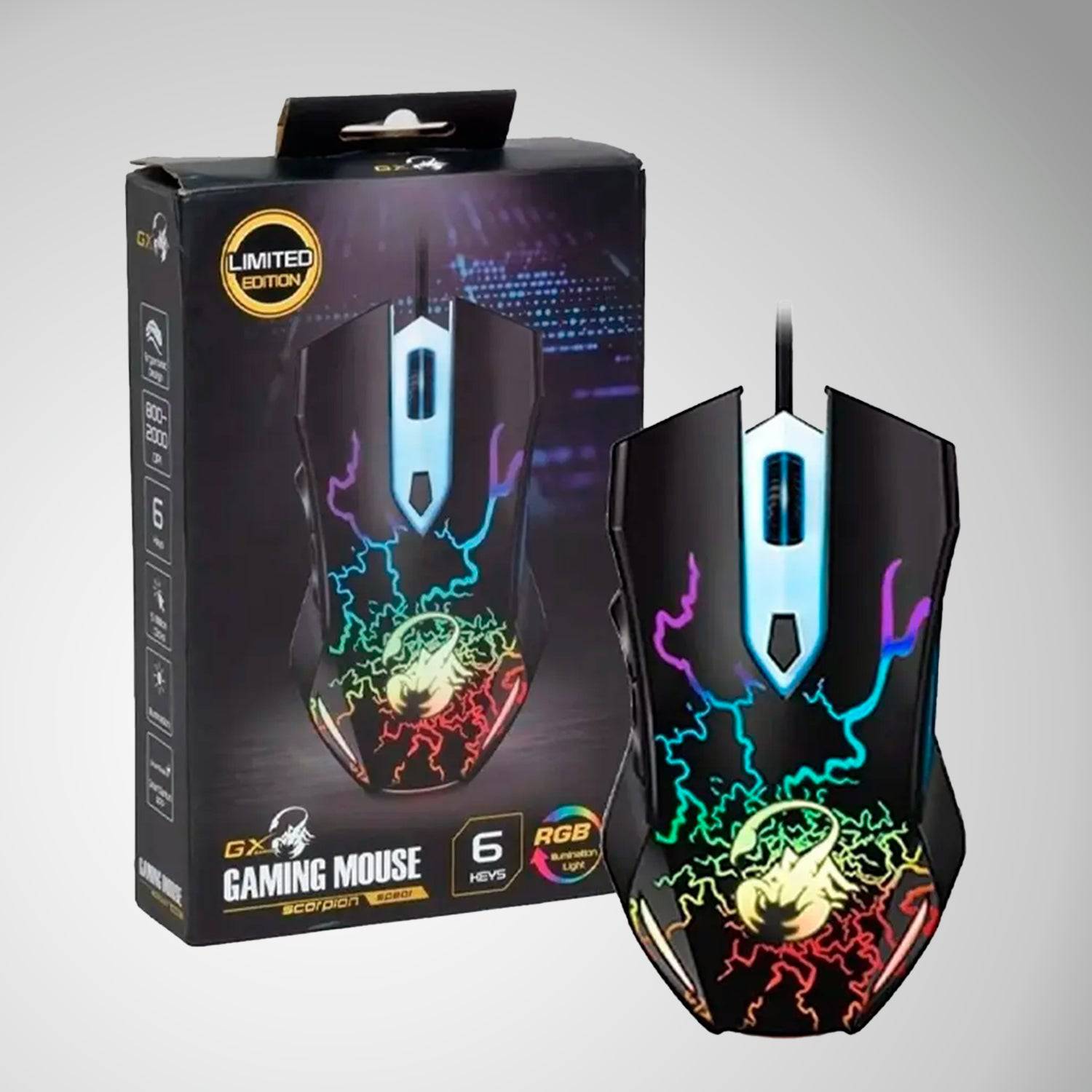 Mouse gamer Genius GX Scorpion Spear 2000, cableado, negro | Achorao
