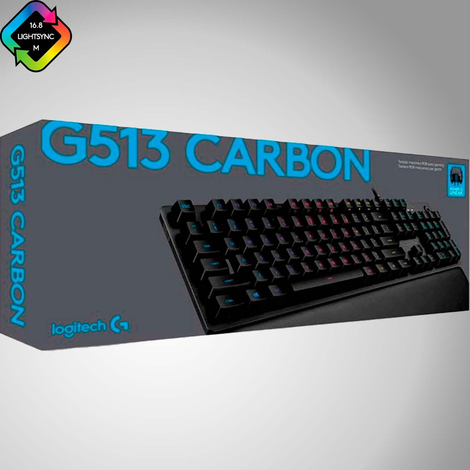 Teclado mecánico gamer Logitech G513, RGB, switch Brown táctil, layout ...