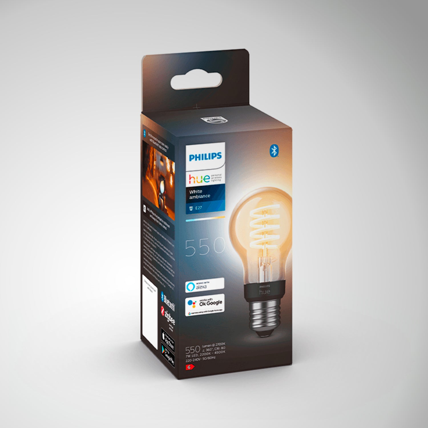 Foco inteligente Philips Hue Filament E27 LED 7 W, 550 lm | Achorao