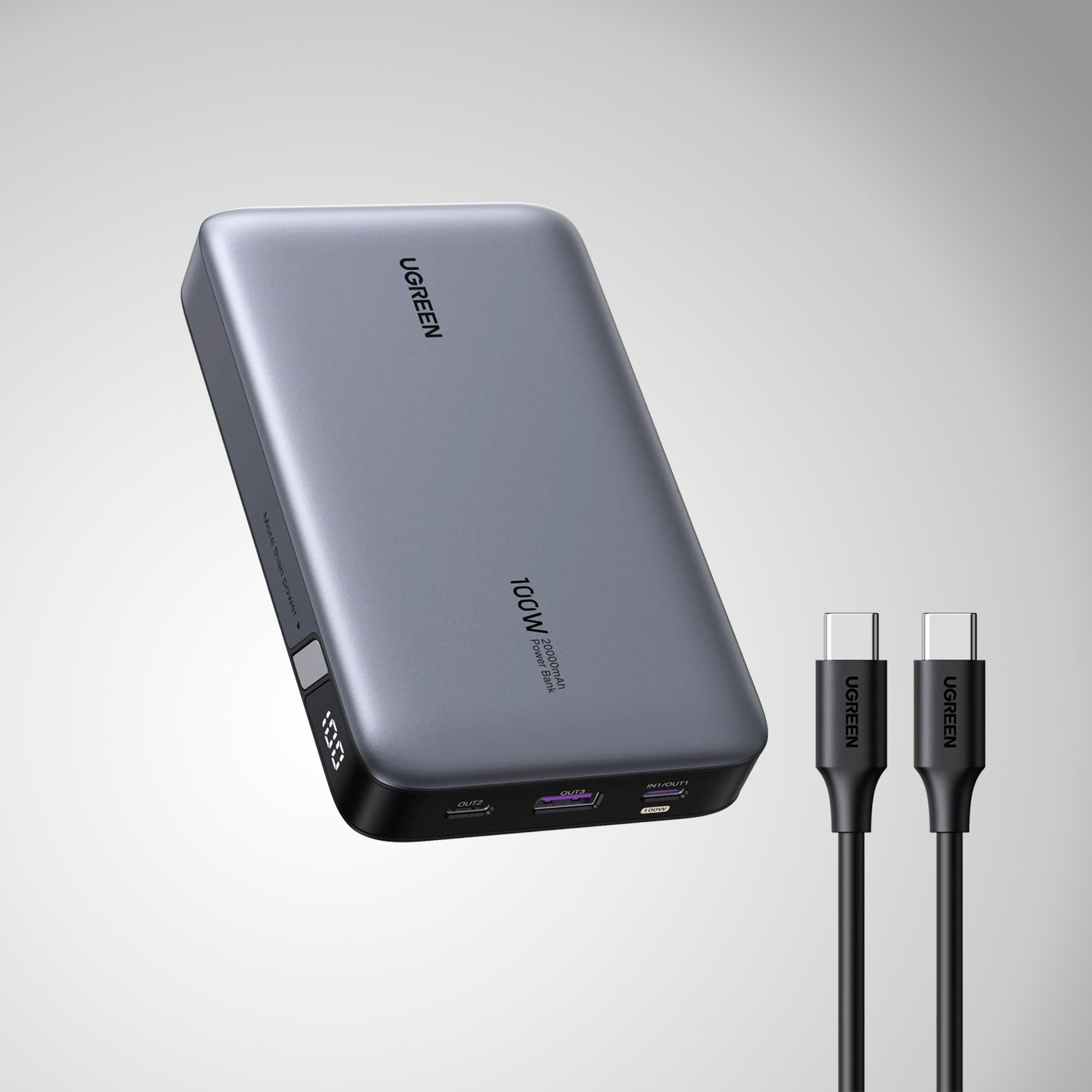 Power bank UGREEN PB720, carga rápida bidireccional, 20000 mAh, 100 W ...